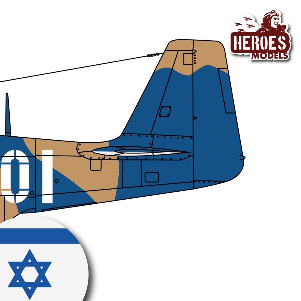 1/144 P-51D Mustang | 2301- 116 Sqd. Israeli Air Force | ONE SHOT DECAL ...
