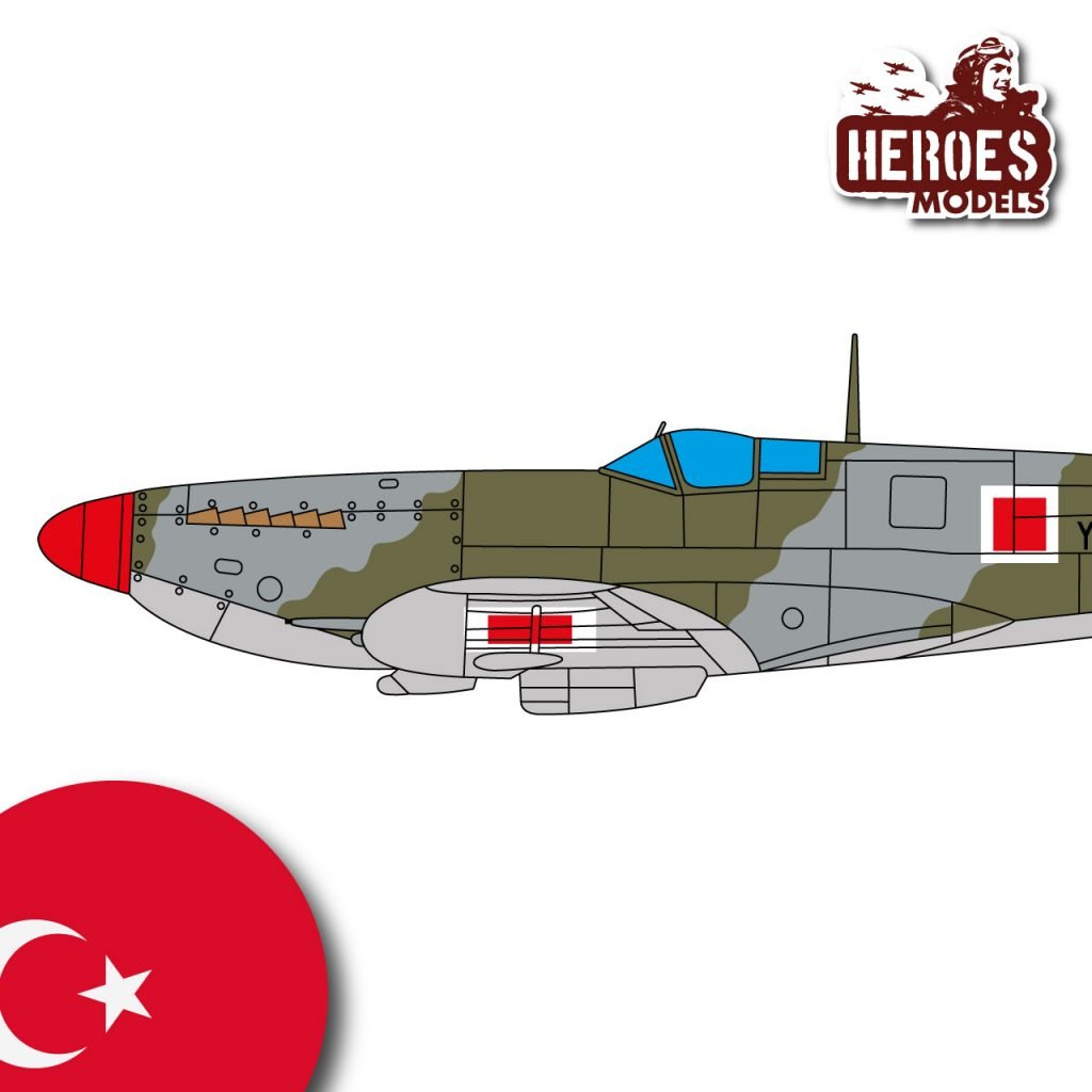 1/144 Spitfire MK.IXe | 329 Turkish Air Force | ONE SHOT DECAL - Heroes ...