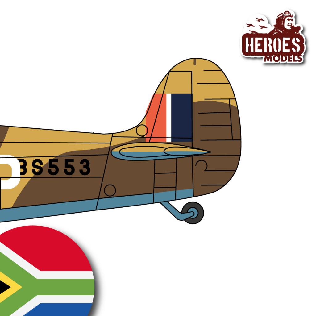 1/144 Spitfire MK.IXc | 4 Squadron SAAF | ONE SHOT DECAL – Heroes Models